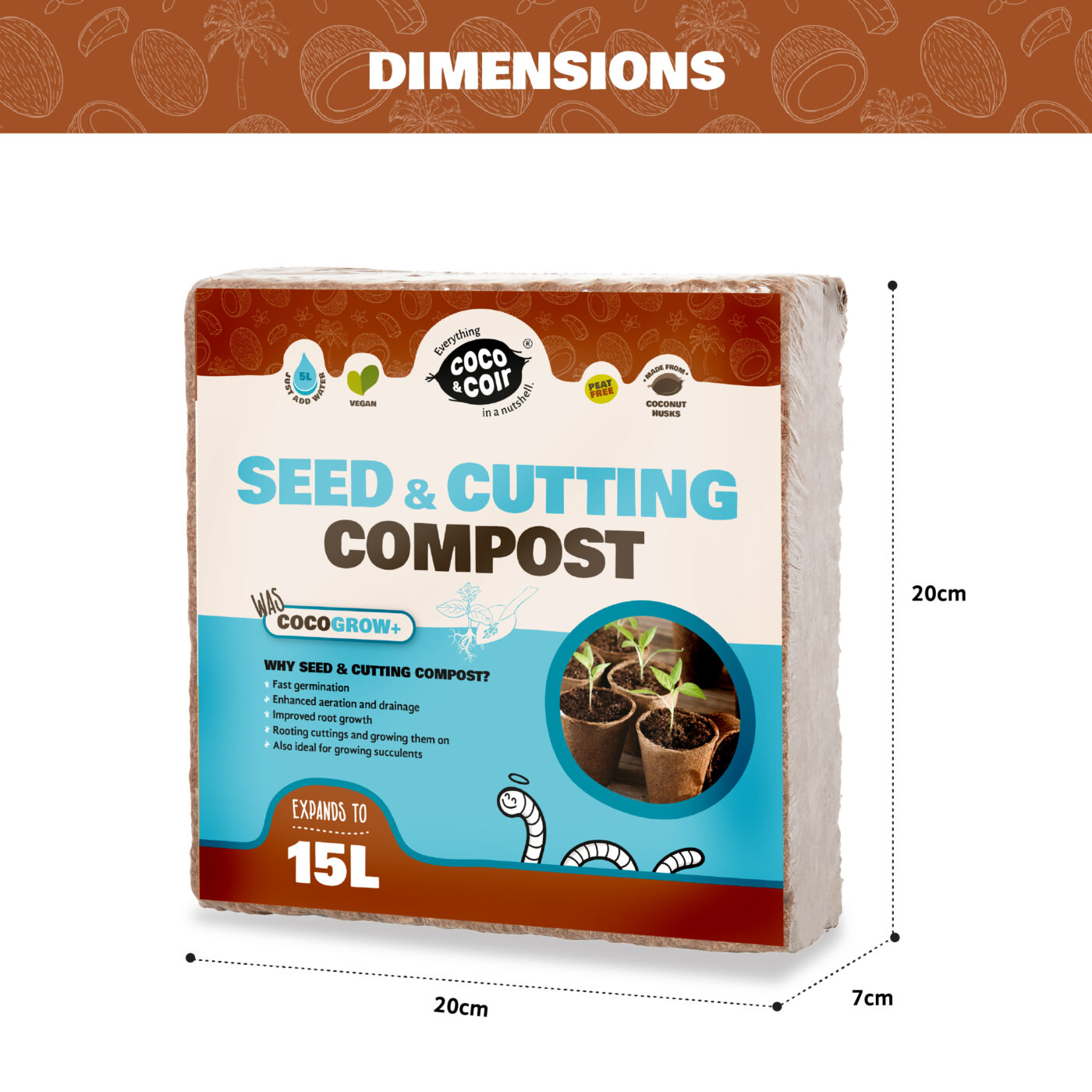 Coir Compost - 75L - 100% organic | Coco & Coir