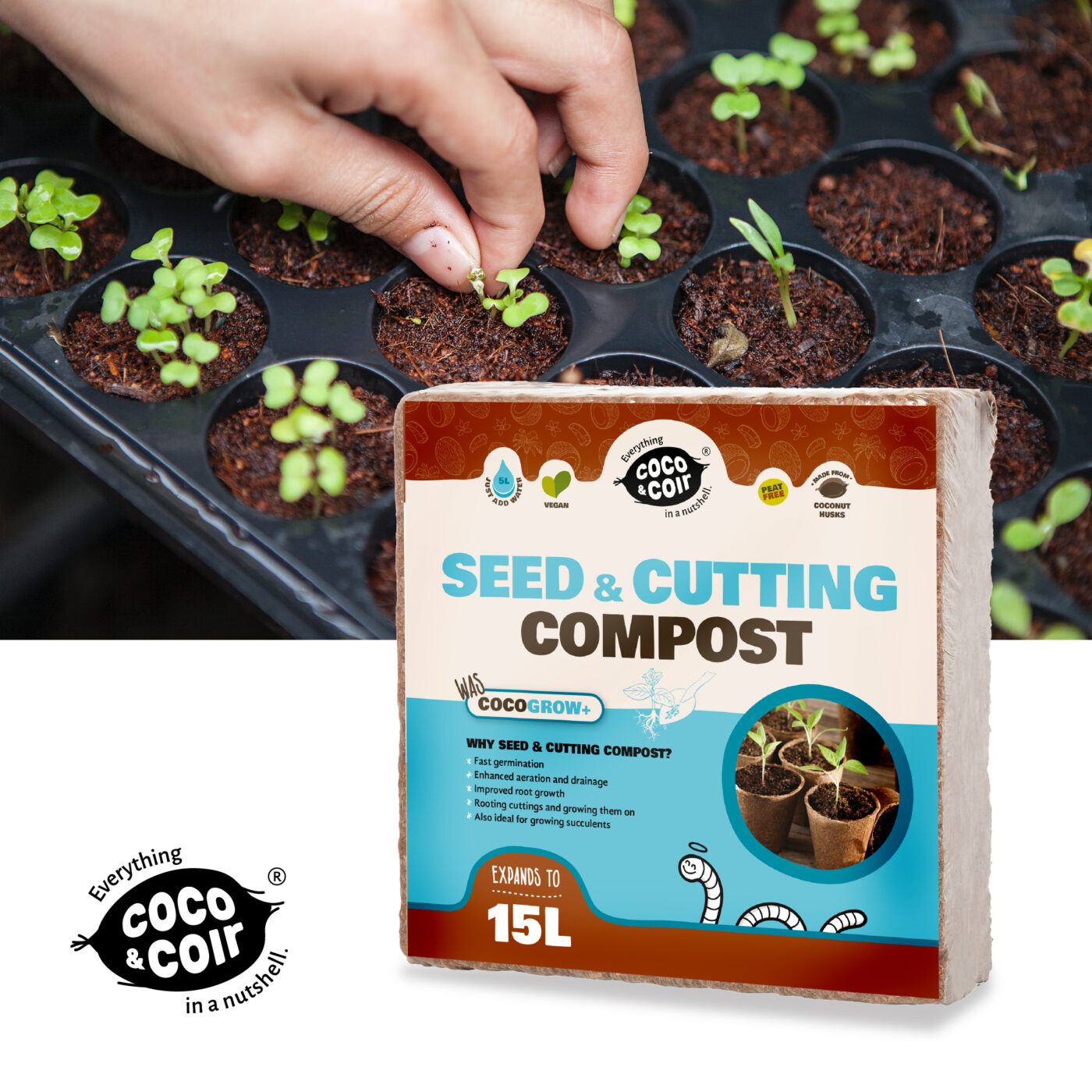 Cutting & Seeding Compost - 15L - with perlite | Coco & Coir