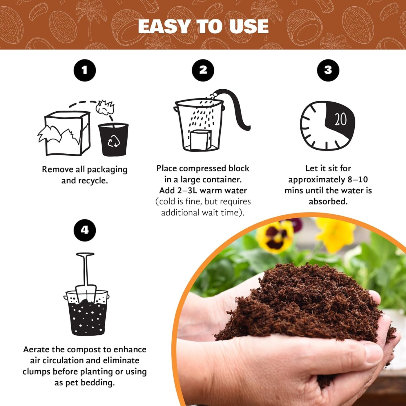 Coir Compost - 9L - 100% organic | Coco & Coir