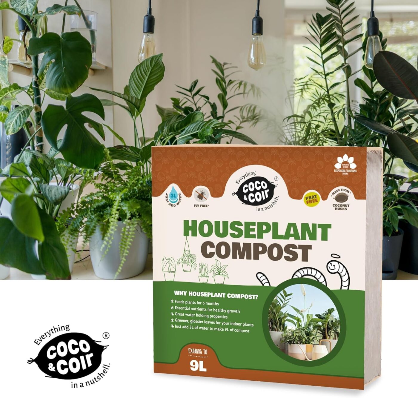 Houseplant Compost - 9L | Coco & Coir