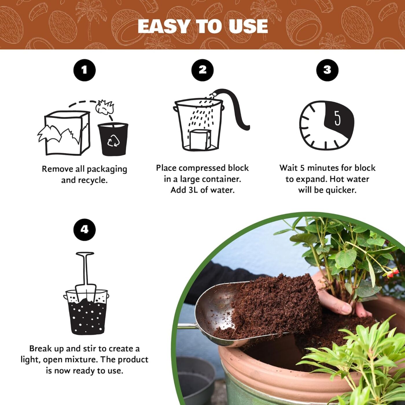 Coir Compost - 9L - 100% organic | Coco & Coir