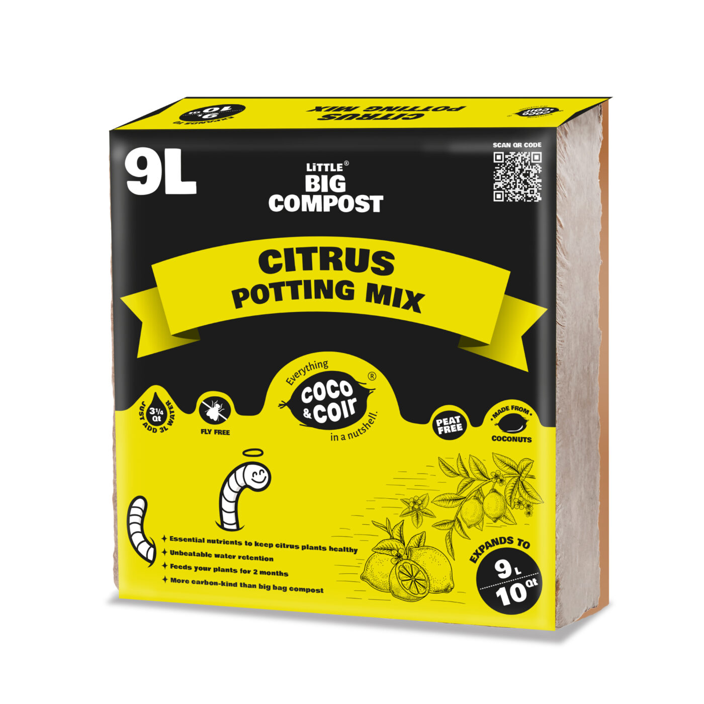 Citrus Compost With Iron Enriched Plant Feed (9L) | Coco & Coir